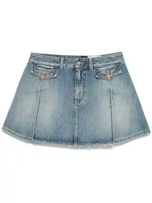 Alexander McQueen Denim Mini Skirt