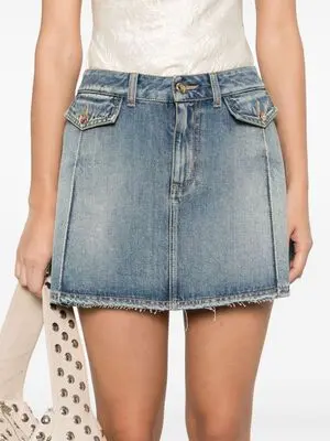 Alexander McQueen Denim Mini Skirt