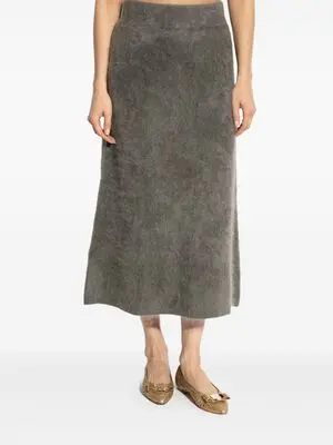 LISA YANG Asta Midi Skirt - Grey