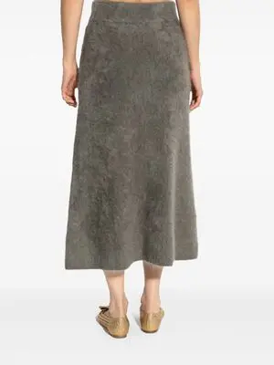 LISA YANG Asta Midi Skirt - Grey