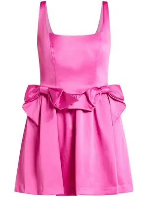 LoveShackFancy Bow Mini Dress