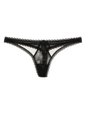 Kiki De Montparnasse Dahlia Lace Thong - Black
