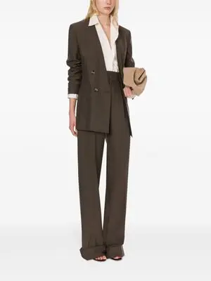 Philosophy Di Lorenzo Serafini Lapeless Double-breasted Blazer - Brown