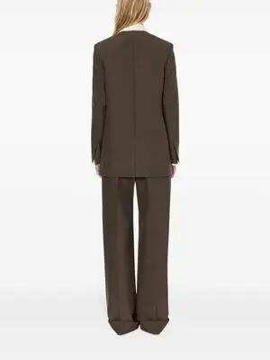 Philosophy Di Lorenzo Serafini Lapeless Double-breasted Blazer - Brown