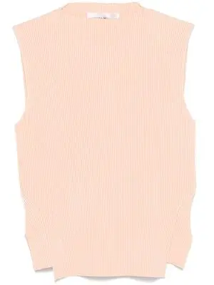 Victoria Beckham Ribbed-knit Vest - Pink