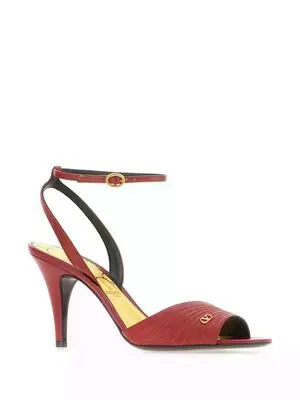 Valentino Garavani Calf Leather Strappy Sandals - Red