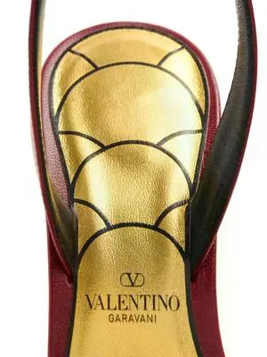 Valentino Garavani Calf Leather Strappy Sandals - Red