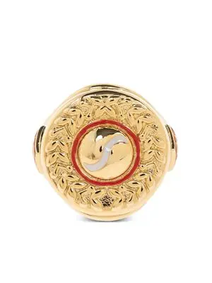 Casablanca Sports Medallion Signet Ring - Gold