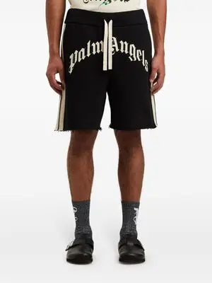 Palm Angels Logo Track Shorts - Black