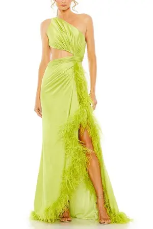 Green Feather Dresses
