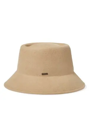 Brixton Elle Wool Felt Bucket Hat - Sand
