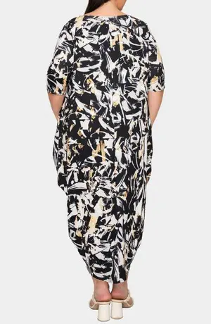 L I V D Brielle Printed Jersey Midi Dress