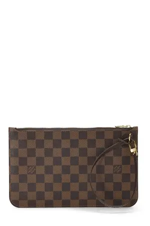 LOUIS VUITTON Damier Ebene Neverfull Pouch - Brown