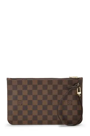LOUIS VUITTON Damier Ebene Neverfull Pouch - Brown