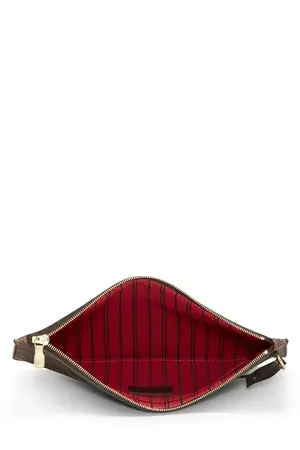 LOUIS VUITTON Damier Ebene Neverfull Pouch - Brown