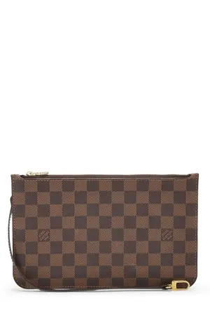 LOUIS VUITTON Damier Ebene Neverfull Pouch - Brown