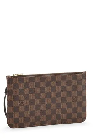 LOUIS VUITTON Damier Ebene Neverfull Pouch - Brown