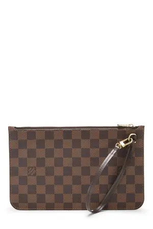 LOUIS VUITTON Damier Ebene Neverfull Pouch - Brown