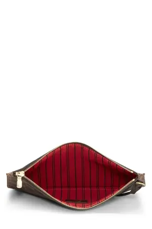 LOUIS VUITTON Damier Ebene Neverfull Pouch - Brown