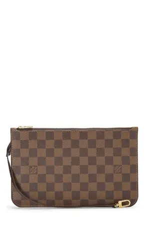 LOUIS VUITTON Damier Ebene Neverfull Pouch - Brown