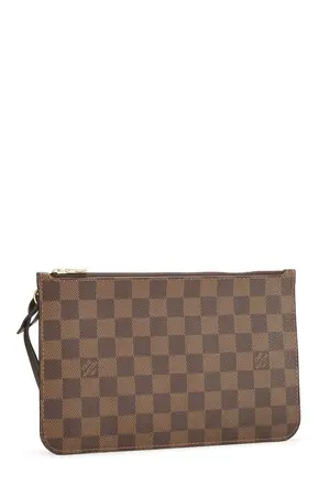 LOUIS VUITTON Damier Ebene Neverfull Pouch - Brown