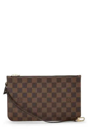 LOUIS VUITTON Damier Ebene Neverfull Pouch - Brown