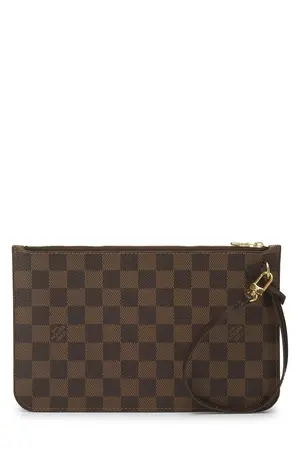 LOUIS VUITTON Damier Ebene Neverfull Pouch - Brown