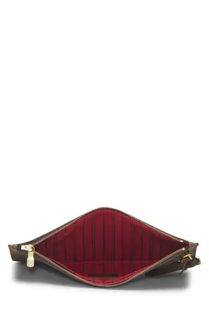 LOUIS VUITTON Damier Ebene Neverfull Pouch - Brown