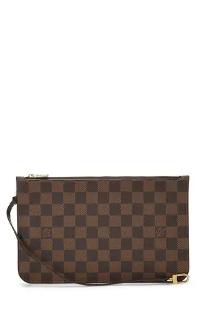 LOUIS VUITTON Damier Ebene Neverfull Pouch - Brown