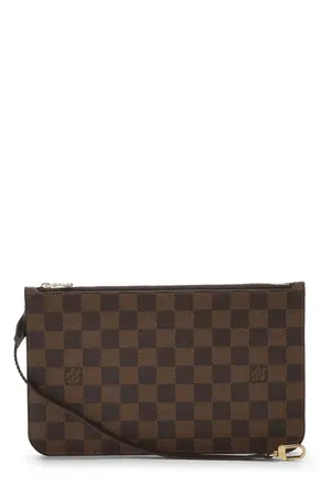 LOUIS VUITTON Damier Ebene Neverfull Pouch - Brown