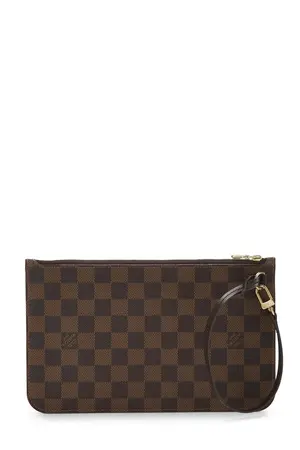 LOUIS VUITTON Damier Ebene Neverfull Pouch - Brown