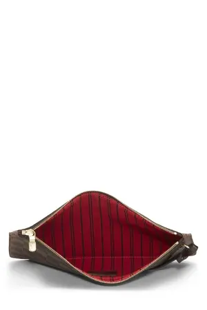 LOUIS VUITTON Damier Ebene Neverfull Pouch - Brown
