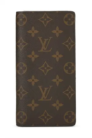 LOUIS VUITTON Monogram Canvas Brazza Wallet - Brown