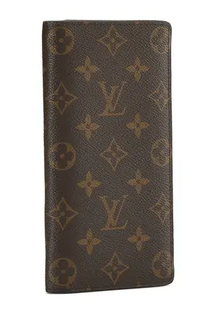 LOUIS VUITTON Monogram Canvas Brazza Wallet - Brown