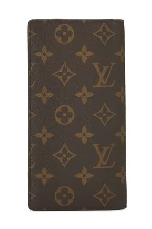 LOUIS VUITTON Monogram Canvas Brazza Wallet - Brown