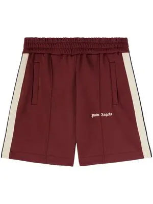 Palm Angels Logo Track Shorts - Red