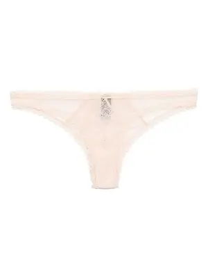 Kiki De Montparnasse Dahlia Lace Briefs - Pink