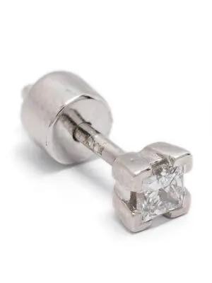 MARIA BLACK 14k White Gold Diamond Stud Earring - Silver