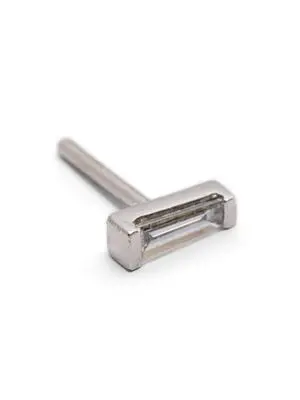 MARIA BLACK 14kt White Gold Diamond Stud Earring - Silver