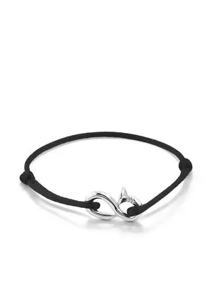 Mateo Sterling Bent Nail Cord Bracelet - Silver
