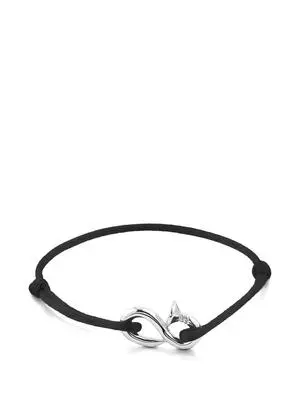 Mateo Sterling Bent Nail Cord Bracelet - Silver