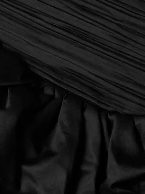 Aje Violette Strapless Ruched Cotton Mini Dress - Black