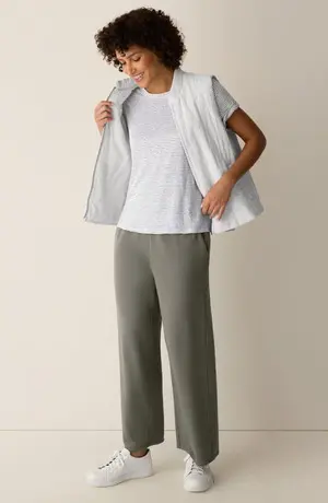 Eileen Fisher Stripe Organic Linen T-shirt