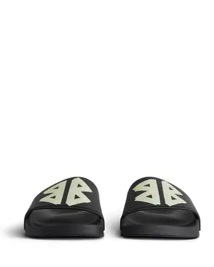 Balenciaga Rubber Slide Sandals - Noir Multi