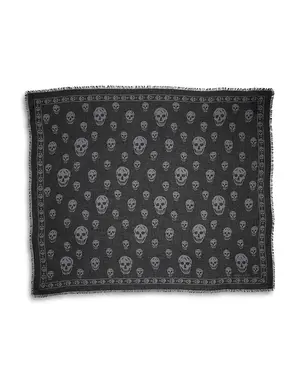 Alexander McQueen Alexander Skull Scarf - Anthracite