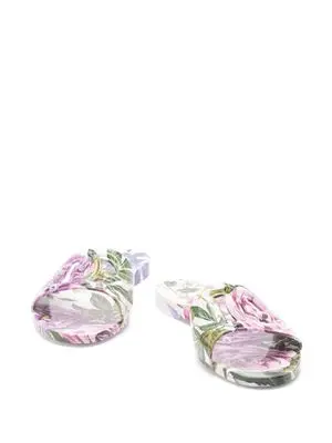 Dolce & Gabbana Floral-print Slides