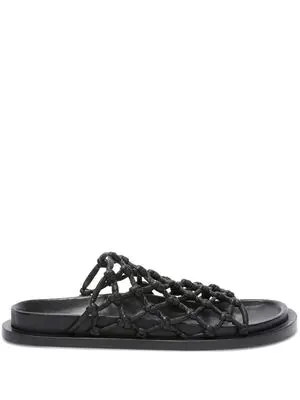 JIL SANDER Mesh Leather Sandals