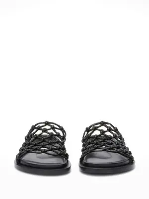 JIL SANDER Mesh Leather Sandals