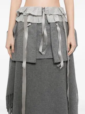 MIDORIKAWA Raw Edge Skirt