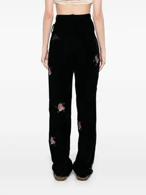 MIDORIKAWA Embroidered Floral Trousers